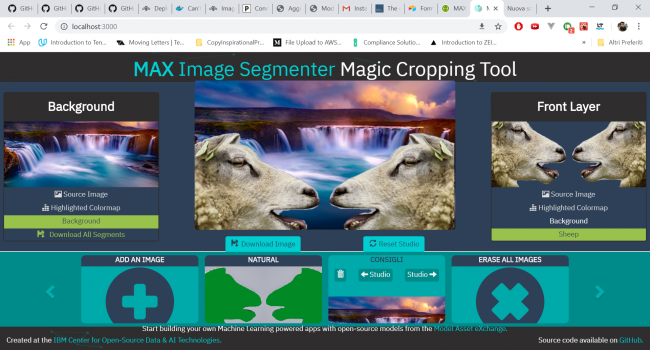 MAX Image Segmenter Web App | Log