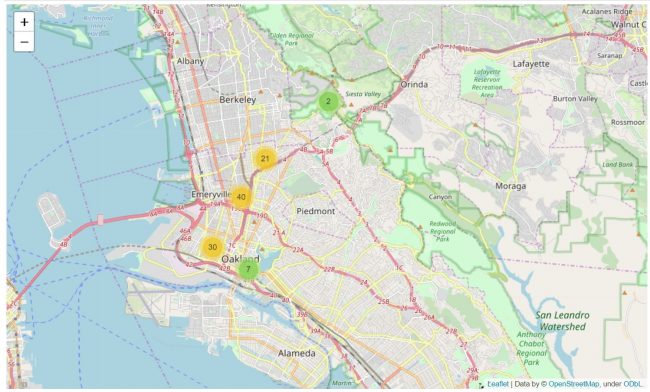 Folium: geospatial data python