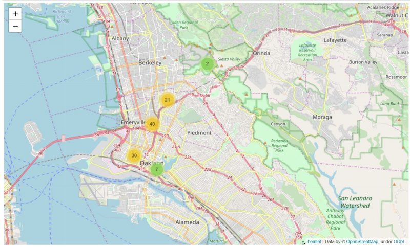 Folium: geospatial data python