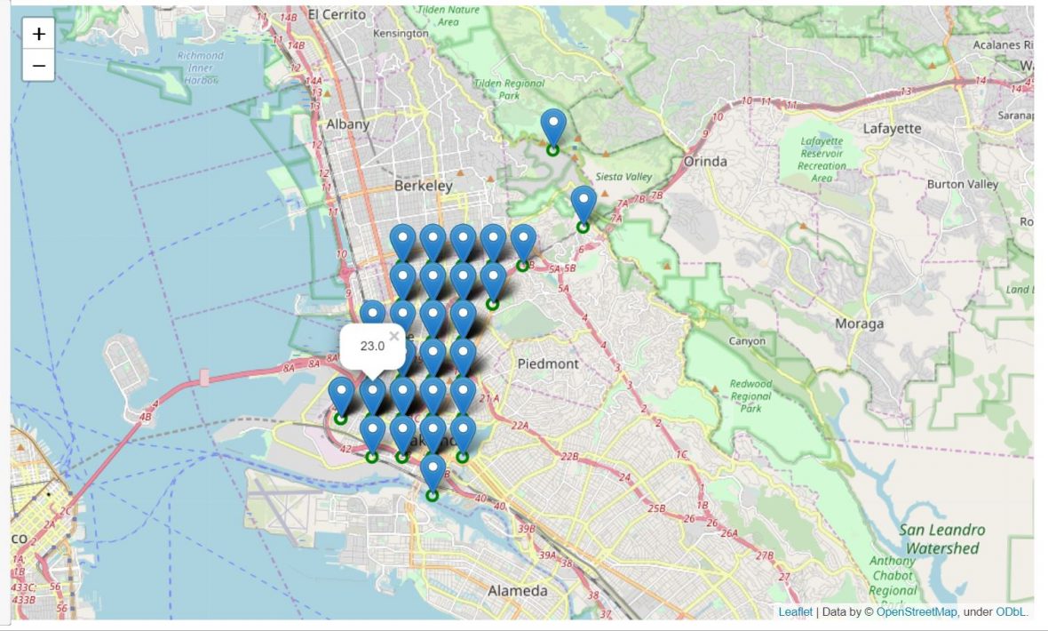 Folium: geospatial data python