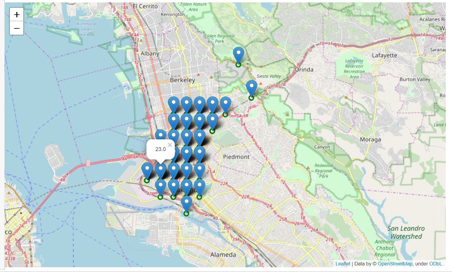 Folium: geospatial data python